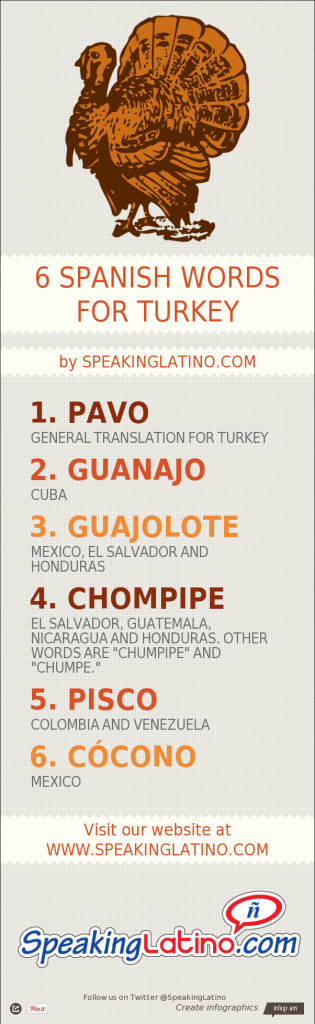 Infographic: 6 Spanish Language Words for TURKEY