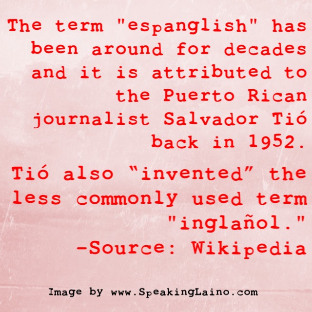 ESPANGLISH: The English and Spanish Dictionary Definition of Spanglish ...