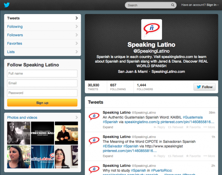 Spanish Slang on Twitter With @SpeakingLatino