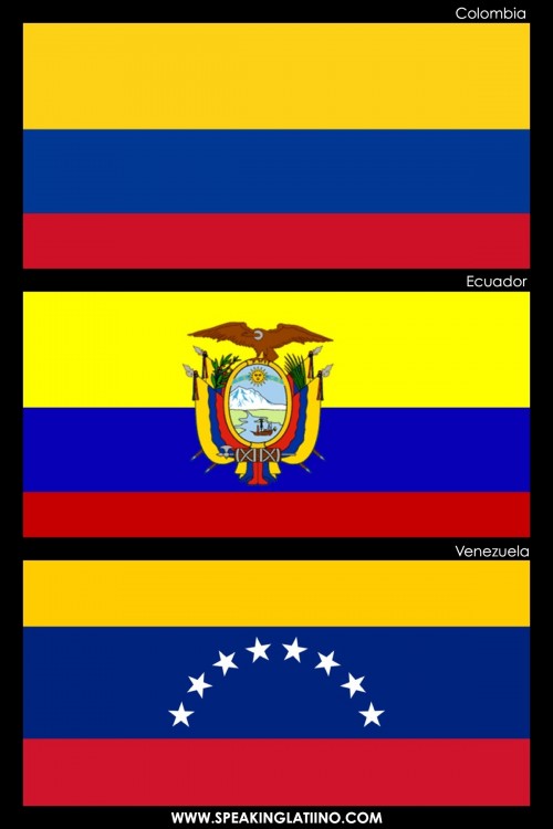 Hispanic Flags With Similar Flags from Around the World