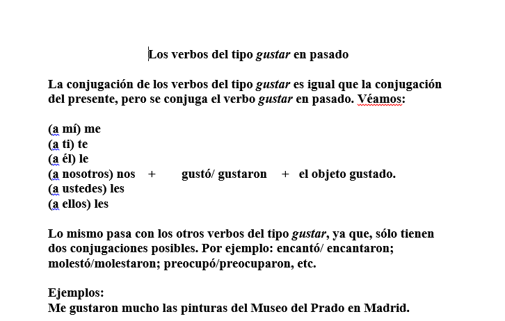 Verb GUSTAR and Similar Verbs Spanish Class Activities