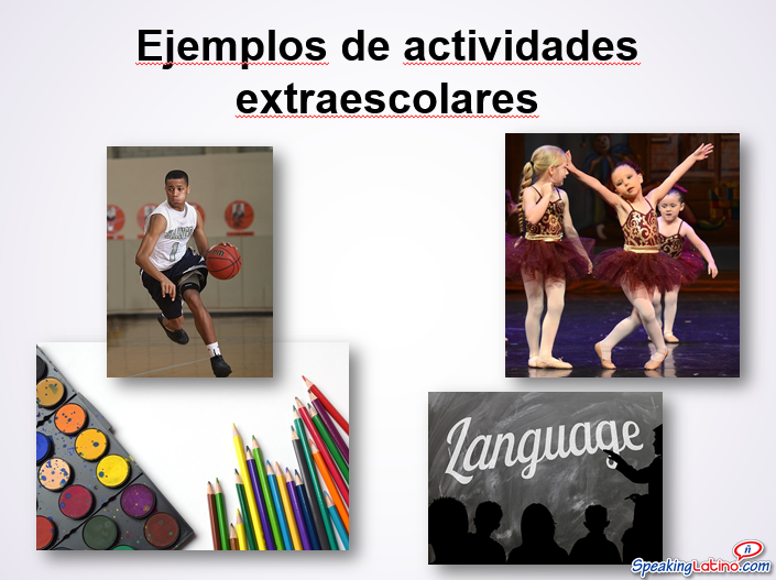 After School Themed Spanish Class Activities