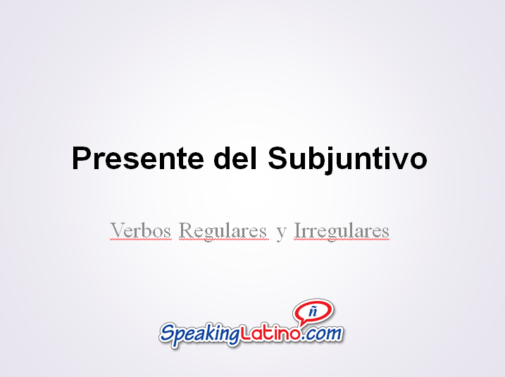 Present Subjunctive Spanish Class Activities Regular And Irregular
