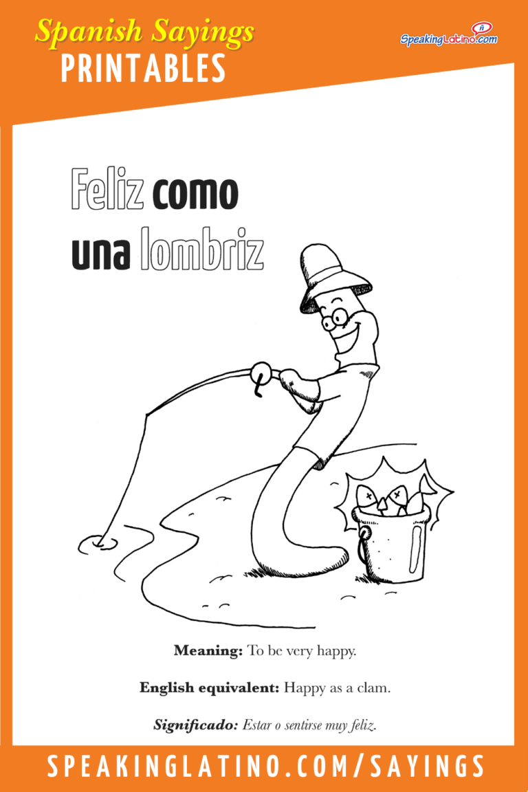25 Spanish Sayings Picture Book: Free Printable for Spanish Teachers