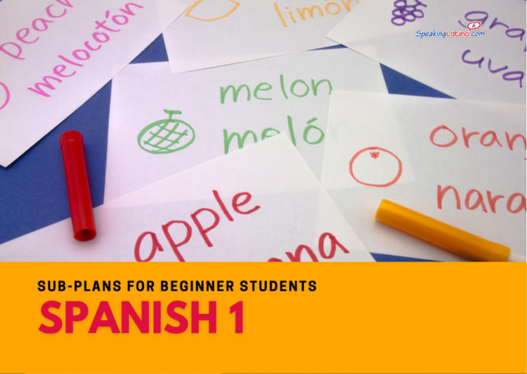 Emergency! 12 Ready-made Spanish Sub-Plans for Beginner Students